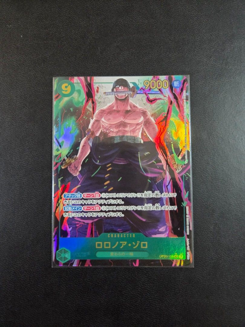 One Piece Card Game OP06-118 Roronoa Zoro SEC AA / PSEC, Hobbies & Toys ...