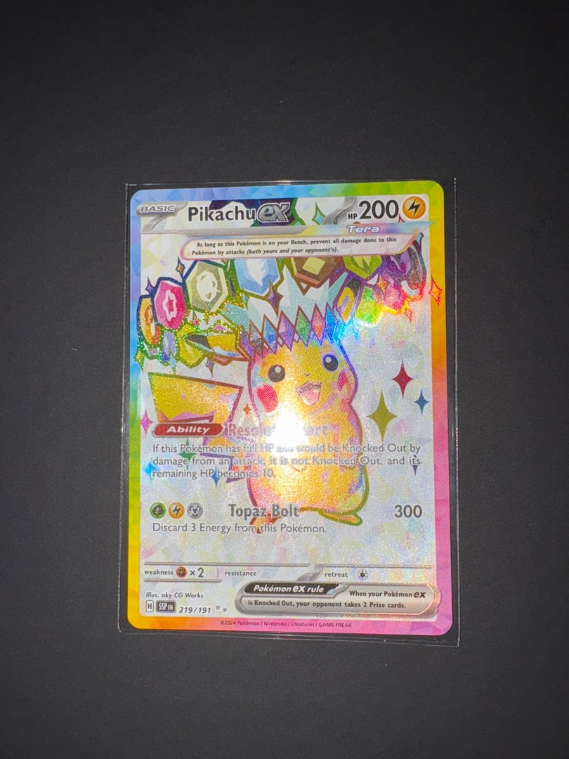 Pikachu Ex #219 Pokemon Surging Sparks, Hobbies & Toys, Toys & Games on ...