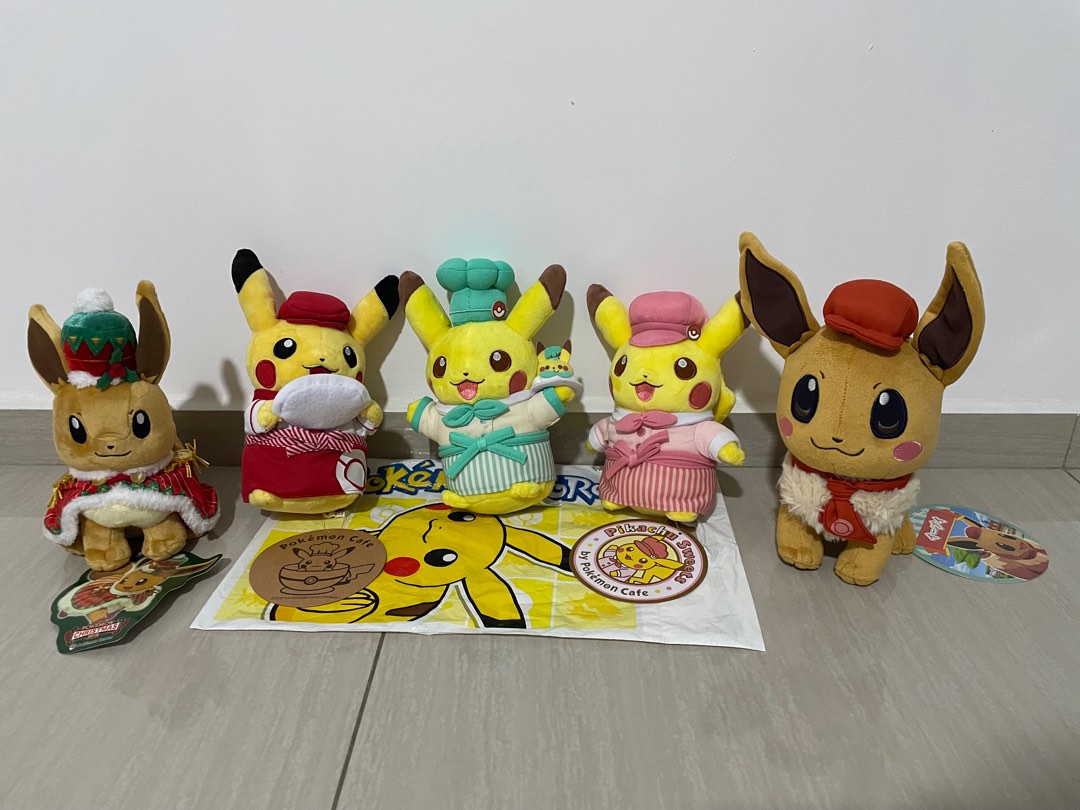 Pikachu plush cafe pokemon center plushie soft toys Eevee plush ...