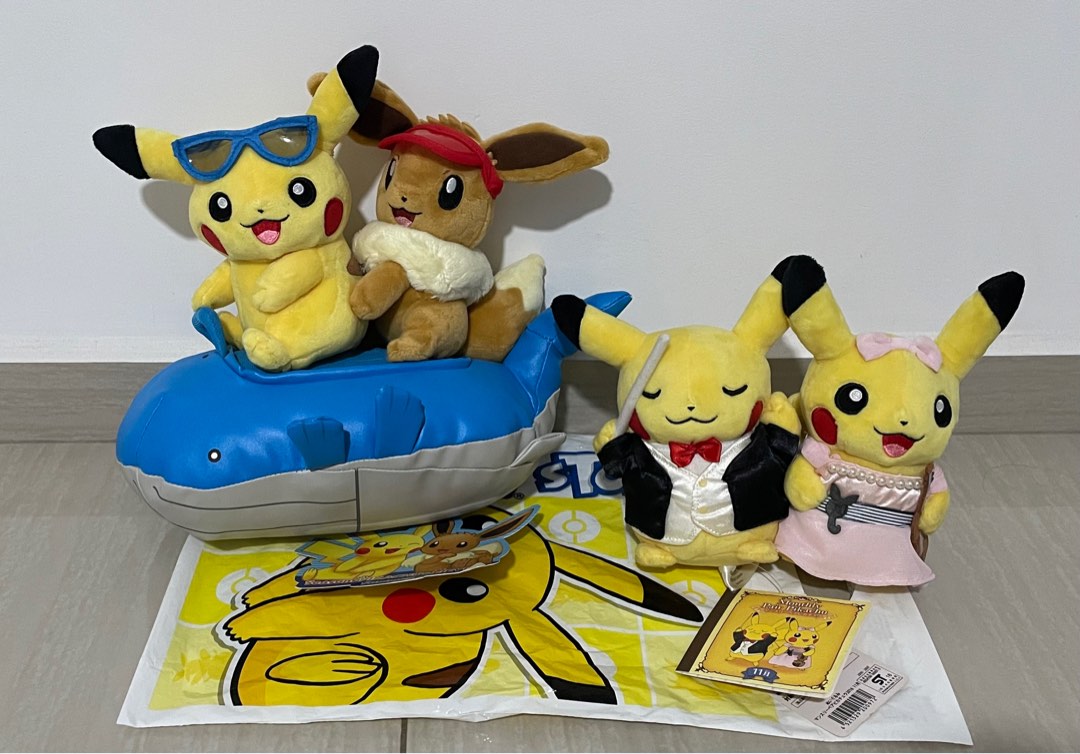 Pikachu plush Pokemon Center Plush Rare Limited Season Monthly pair ...