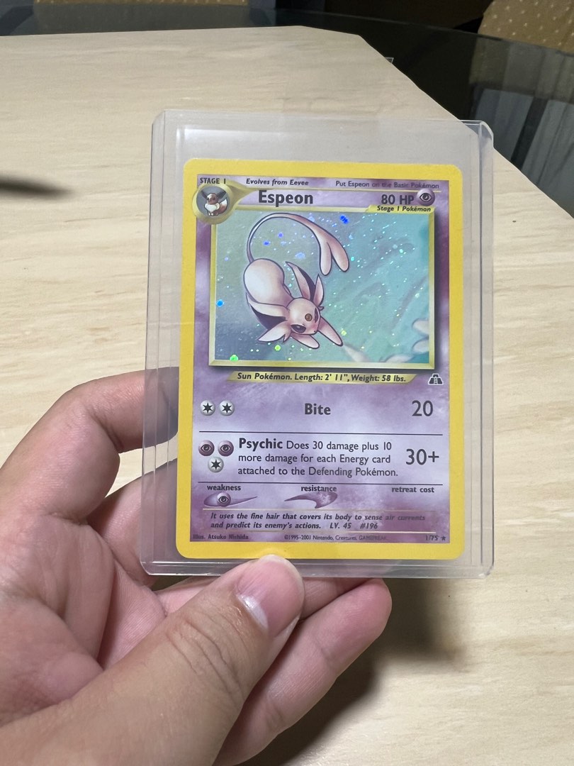 Pokemon TCG Espeon Neo Discovery Holo Neo Revelation Neo Genesis y Neo ...