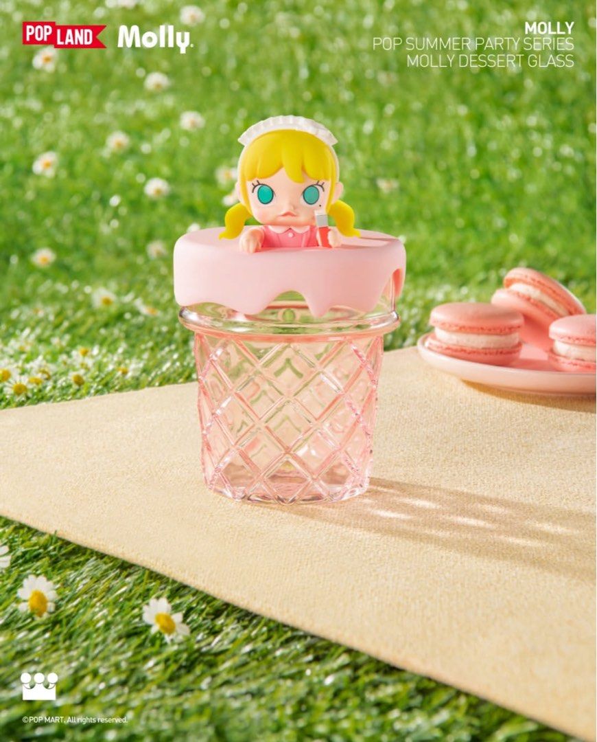 Popland Popmart Molly Summer Party Series Dessert Glass (Cold Water Cup ...