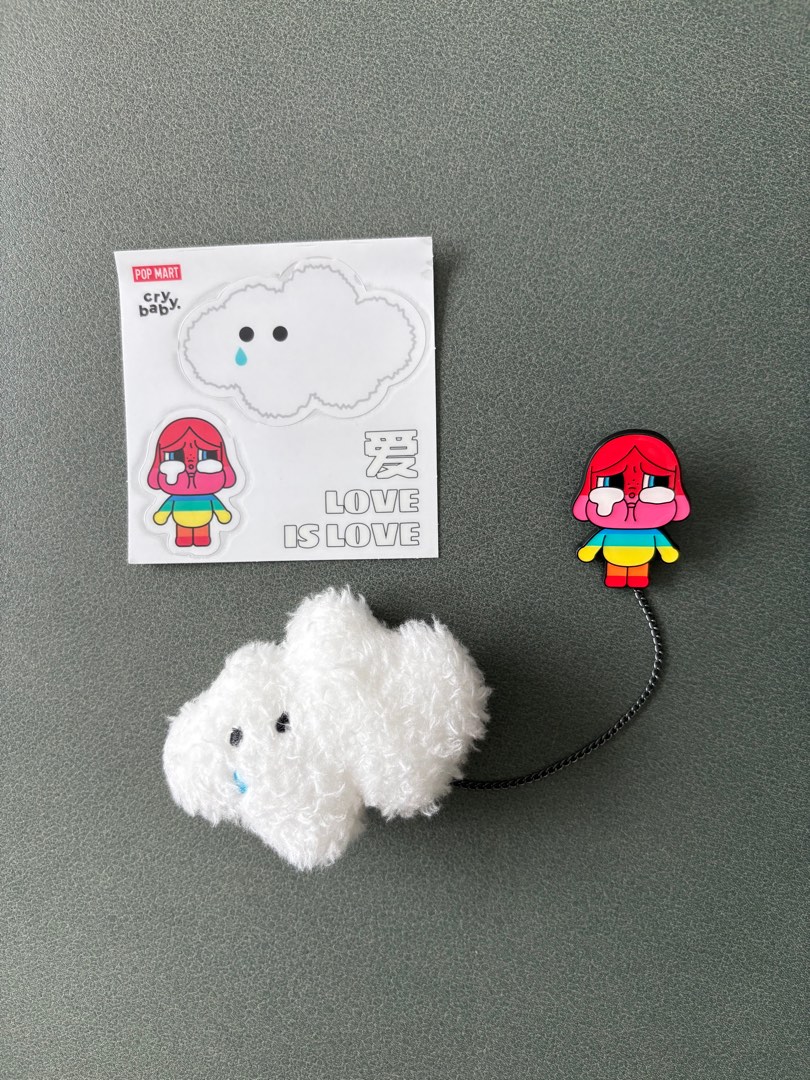 Popmart Crybaby rainbow badge, Hobbies & Toys, Memorabilia ...