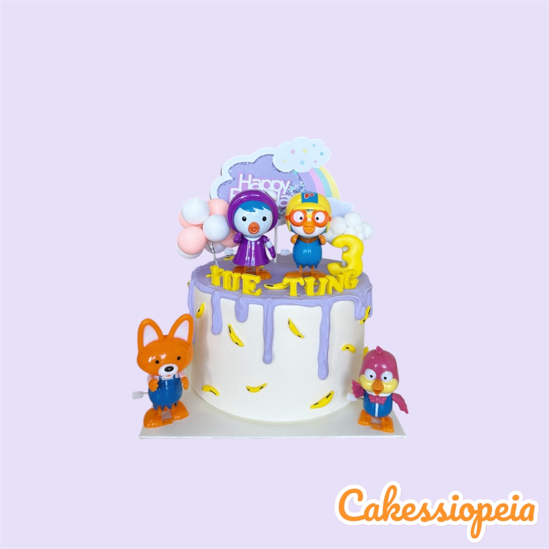 Pororo Design Cake/Birthday Cake/Birthday cake, Food & Drinks, Homemade ...