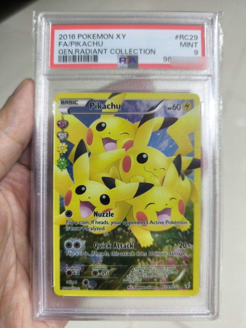 [PSA 9] Radiant Pikachu (Full Art) #RC29 Pokemon Generations, Hobbies ...