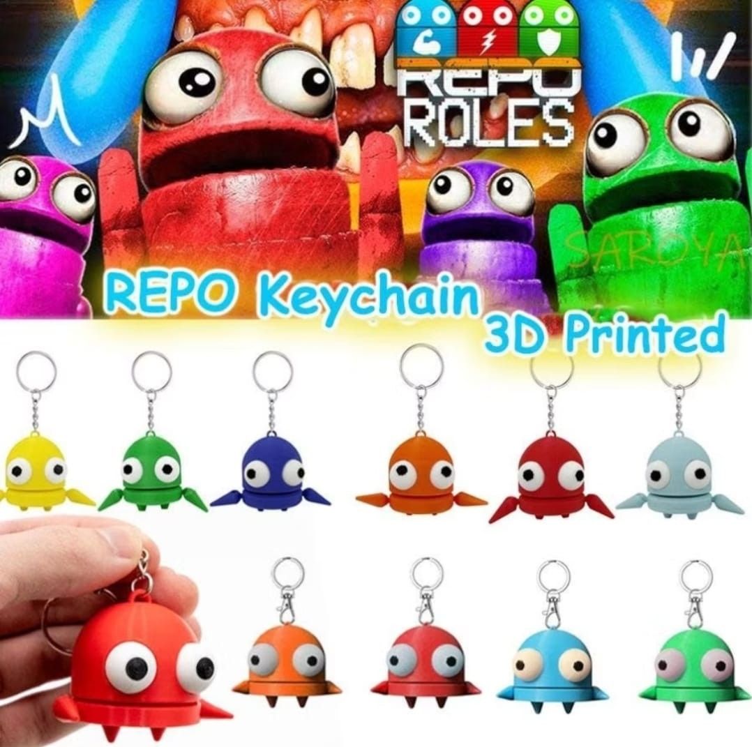 REPO Keychain 3D Printed Character Figure REPO Horror Game Bag Pendant ...