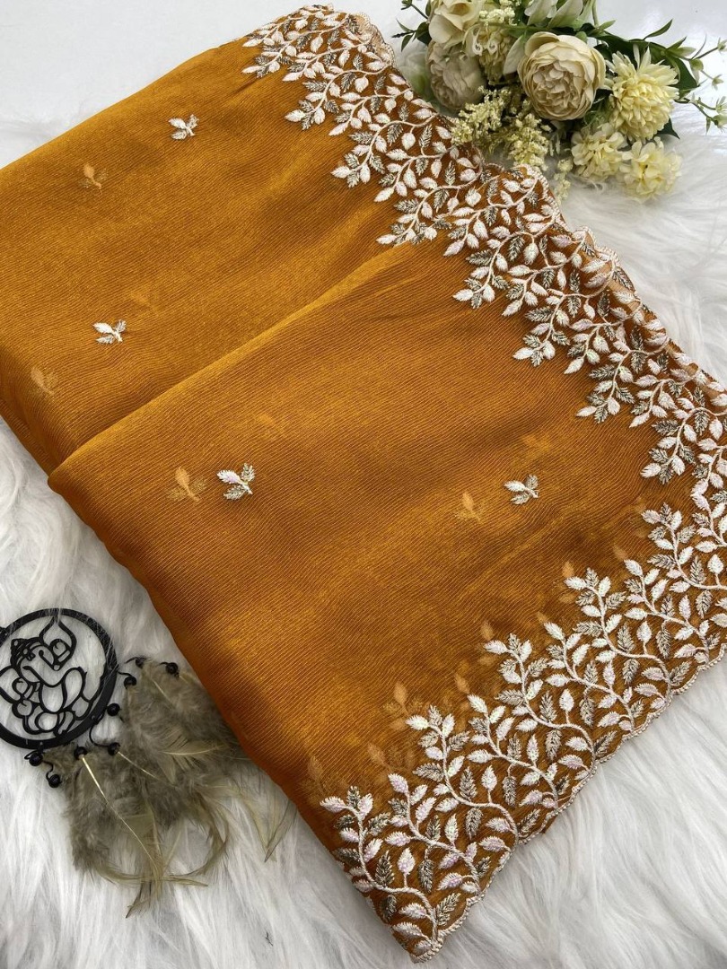 Shimmer Sitara Sarees in Embroidery & Sequence Work (6 Colors), Women's ...