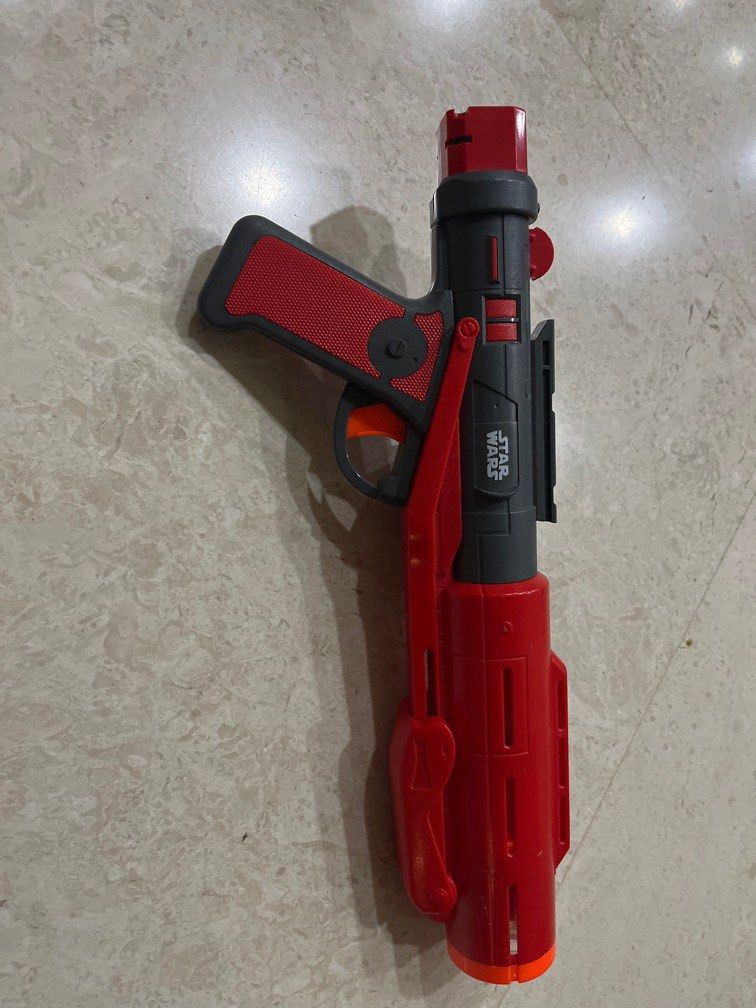Star Wars red death trooper nerf blaster gun (wire not connected to ...