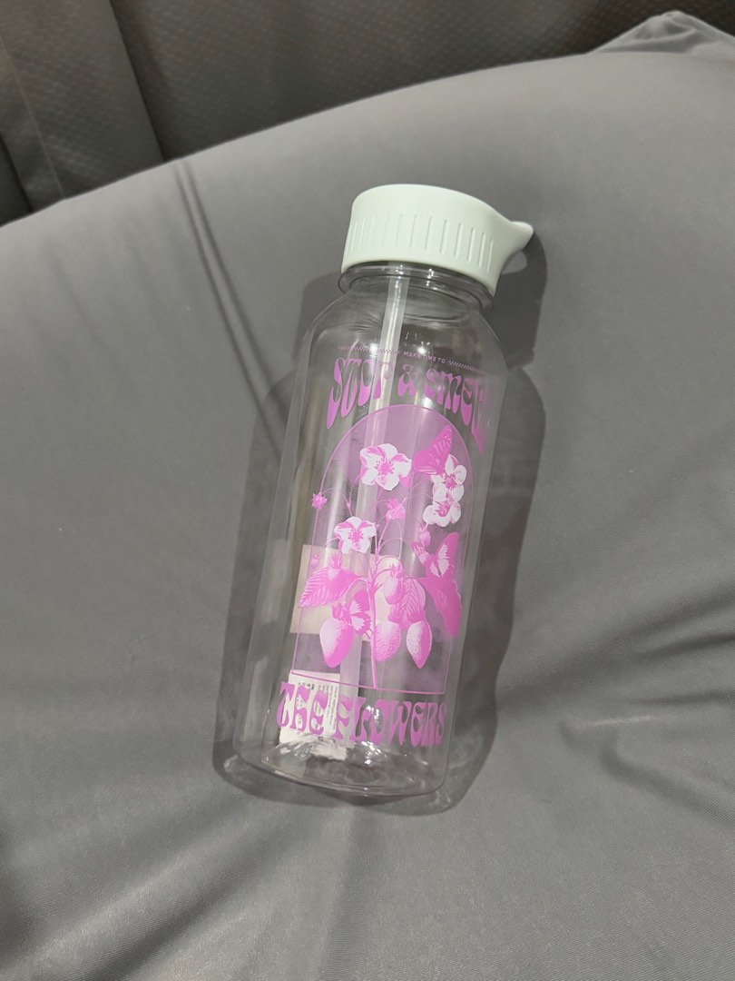 Typo water bottle (1L) with straw, Furniture & Home Living, Kitchenware ...