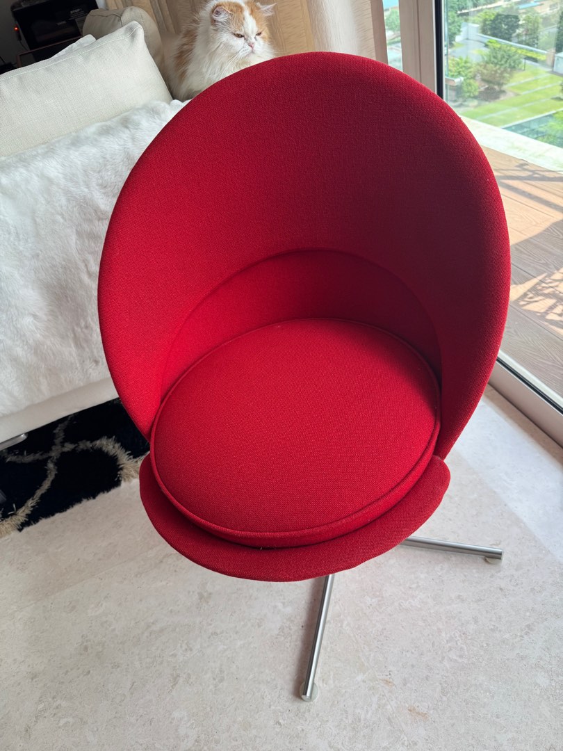 Vitra Cone Chair Red, Furniture & Home Living, Furniture, Chairs on ...