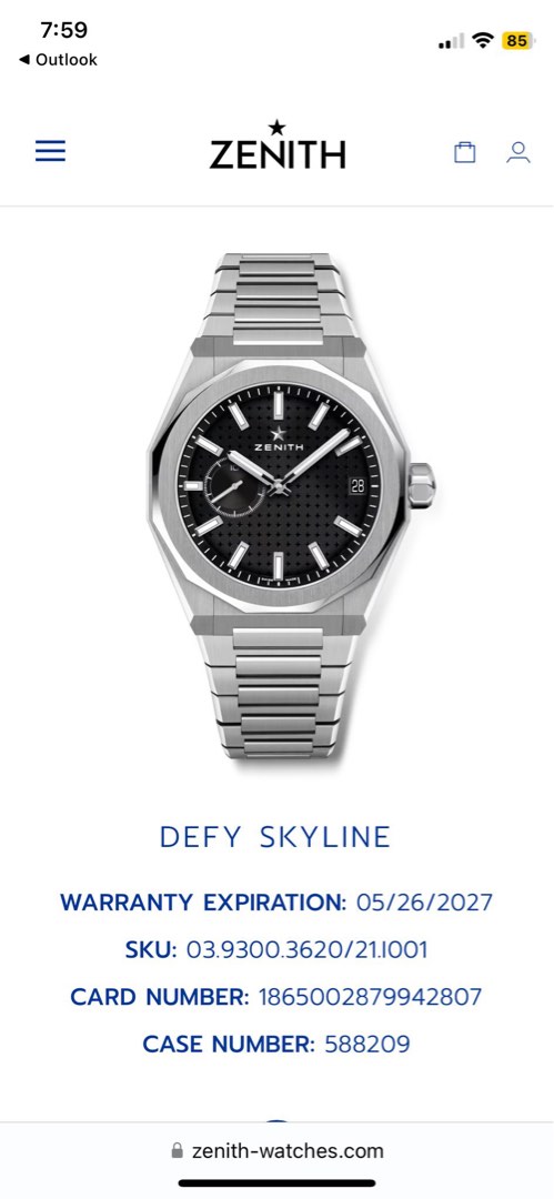 Zenith 1st open model watch, Luxury, Watches on Carousell