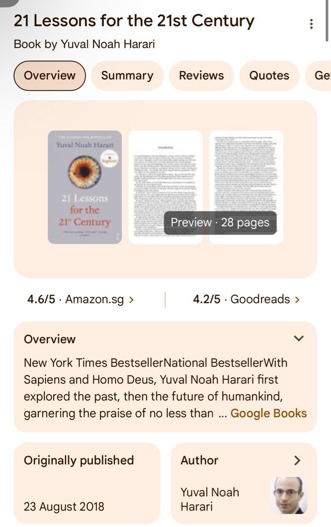 21 Lessons for the 21st Century Book by Yuval Noah Harari, Hobbies ...