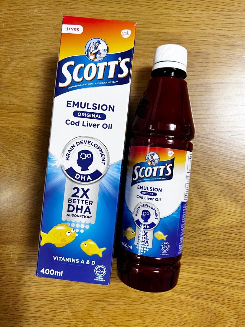 2pcs SCOTT'S Emulsion Cod Liver Oil (Original) with Omega 3 Fatty Acid ...