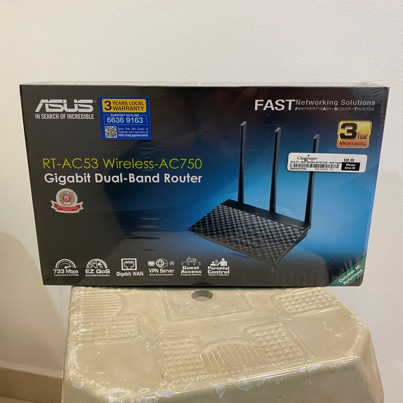 ASUS Dual Band wireless wifi AC750 Router, Computers & Tech, Parts ...