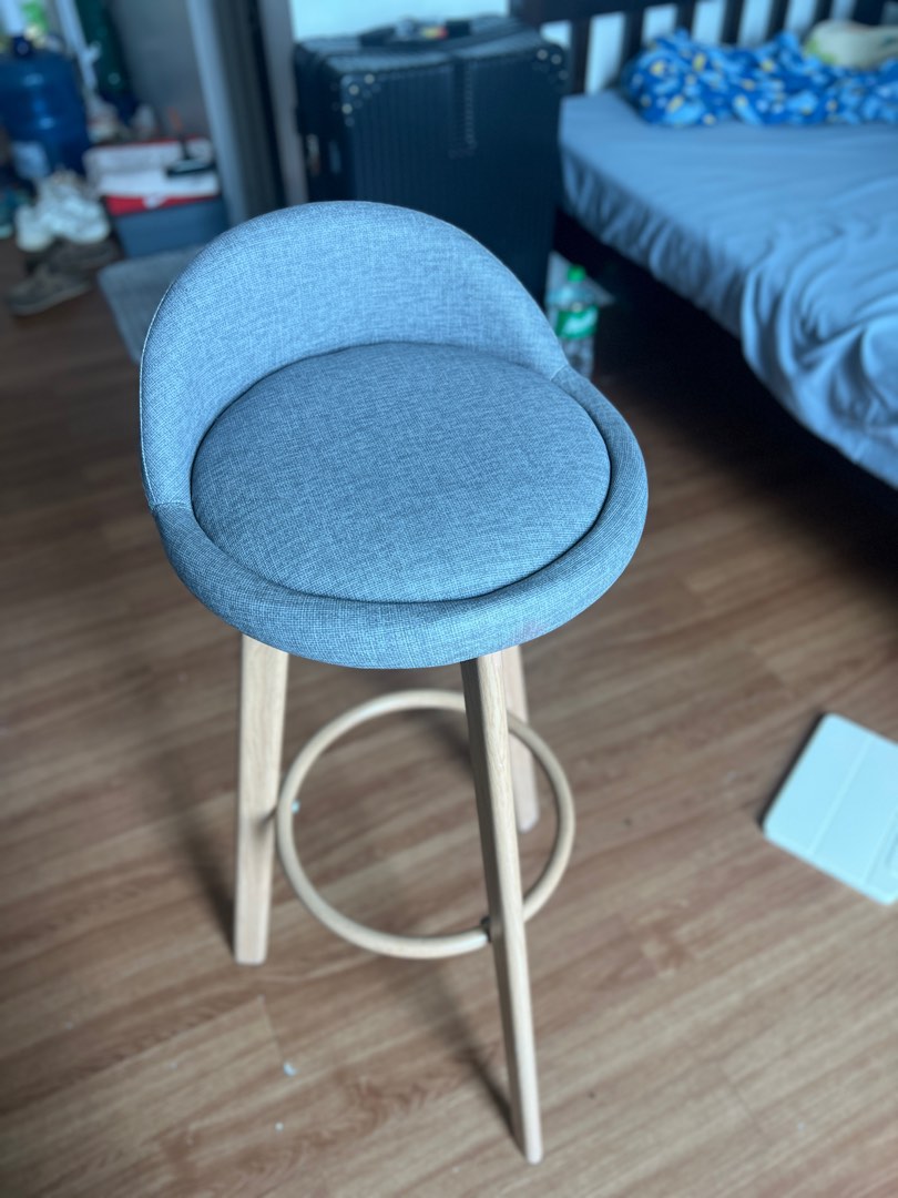 Bar chair / high chair / bar stool, Furniture & Home Living, Furniture ...