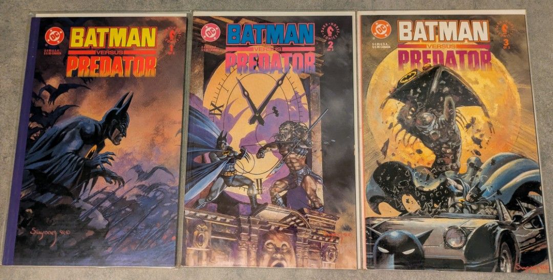 Batman vs Predator #1-3, Hobbies & Toys, Books & Magazines, Comics ...