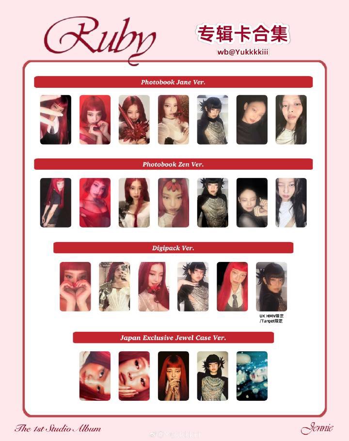 BLACKPINK JENNIE RUBY JANE VER ZEN VER DIGIPACK JAPAN JEWEL CASE VER PHOTOCARD PC, Hobbies ...