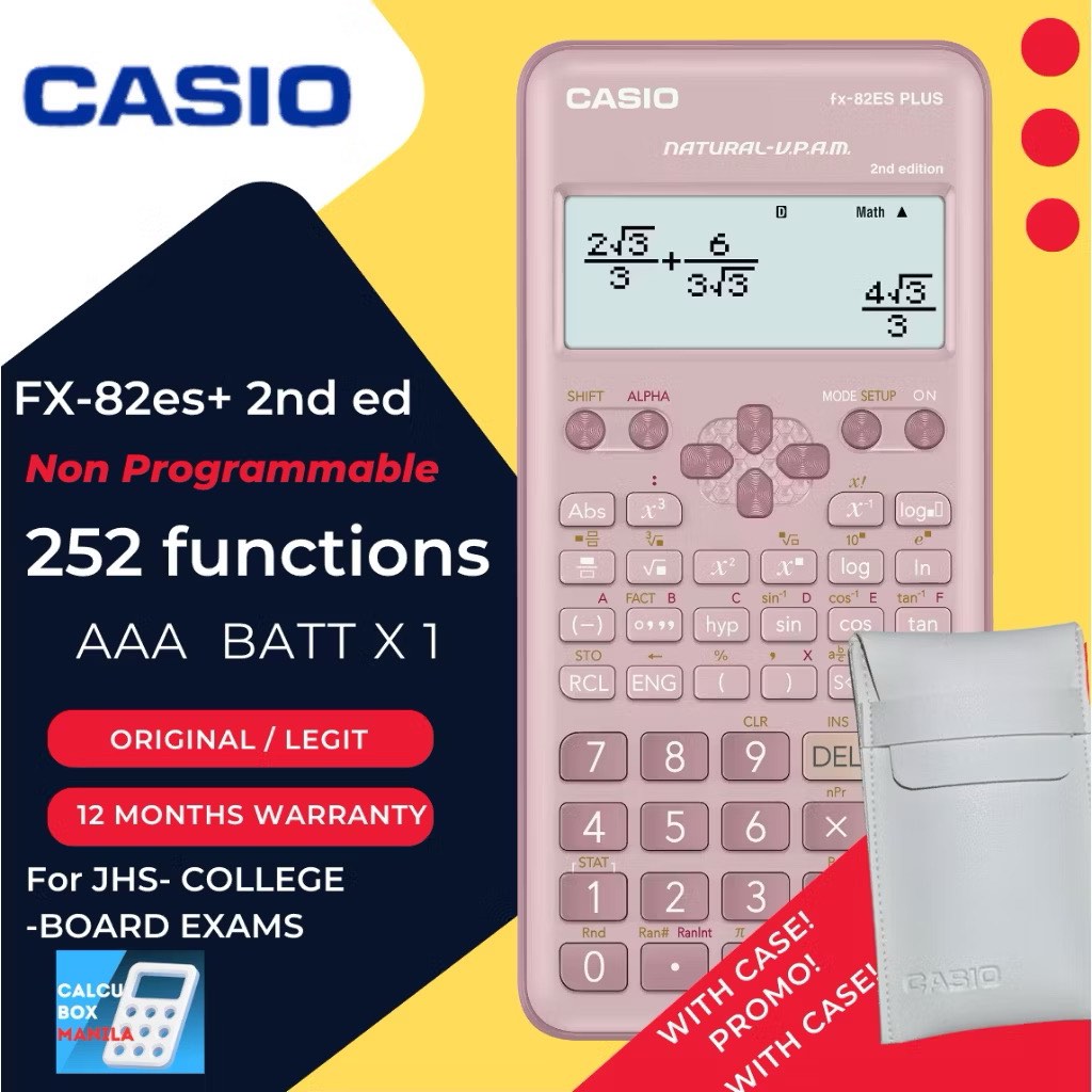 Casio FX82ES PLUS 2ND ED PRC Approved Scientific Calculator, Mobile ...