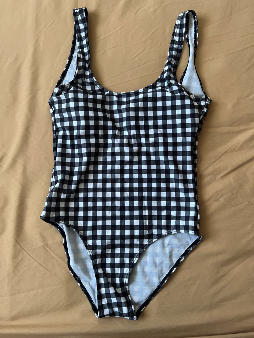 Checkered one piece (No Brand), Women's Fashion, Swimwear, Bikinis & Swimsuits on Carousell