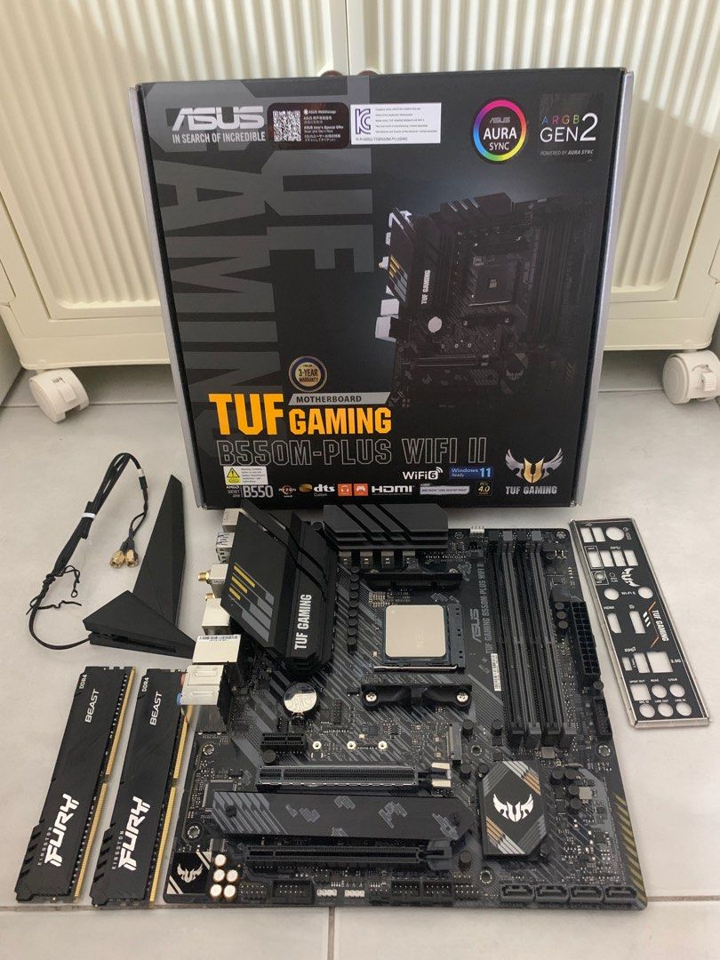 CPU MOBO COMBO Asus TUF B550M gaming plus wifi + 5700X, Computers ...