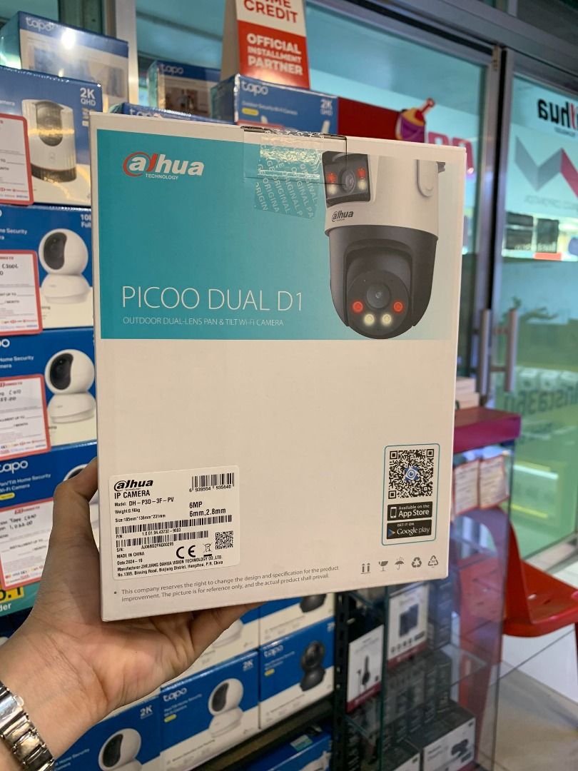 Dahua Picoo Dual D1 3MP+3MP Outdoor Dual Lens Pan Tilt WiFi CCTV Camera ...