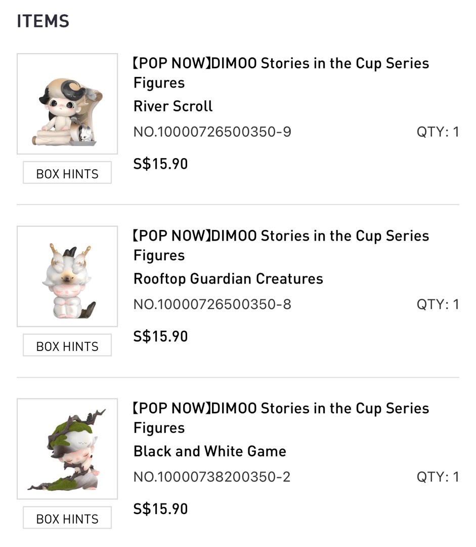 DIMOO Stories in the Cup Series Figures, Hobbies & Toys, Toys & Games ...