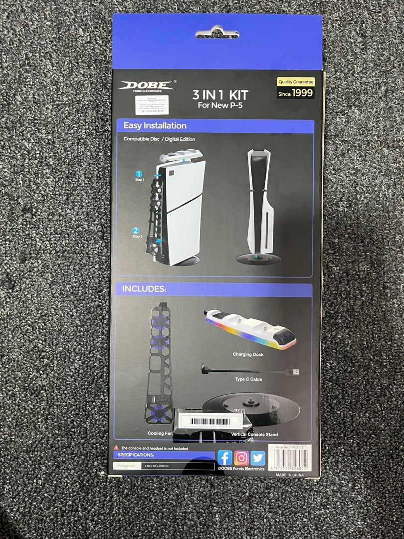 DOBE 3 in 1 Stand Kit for PS5, Video Gaming, Gaming Accessories, Cables ...