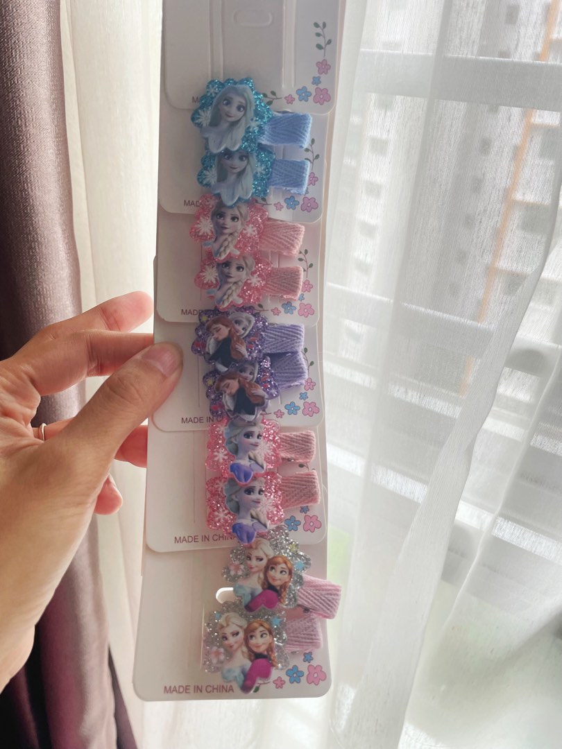 Frozen Elsa & Anna Hair Clips, Babies & Kids, Babies & Kids Fashion on ...