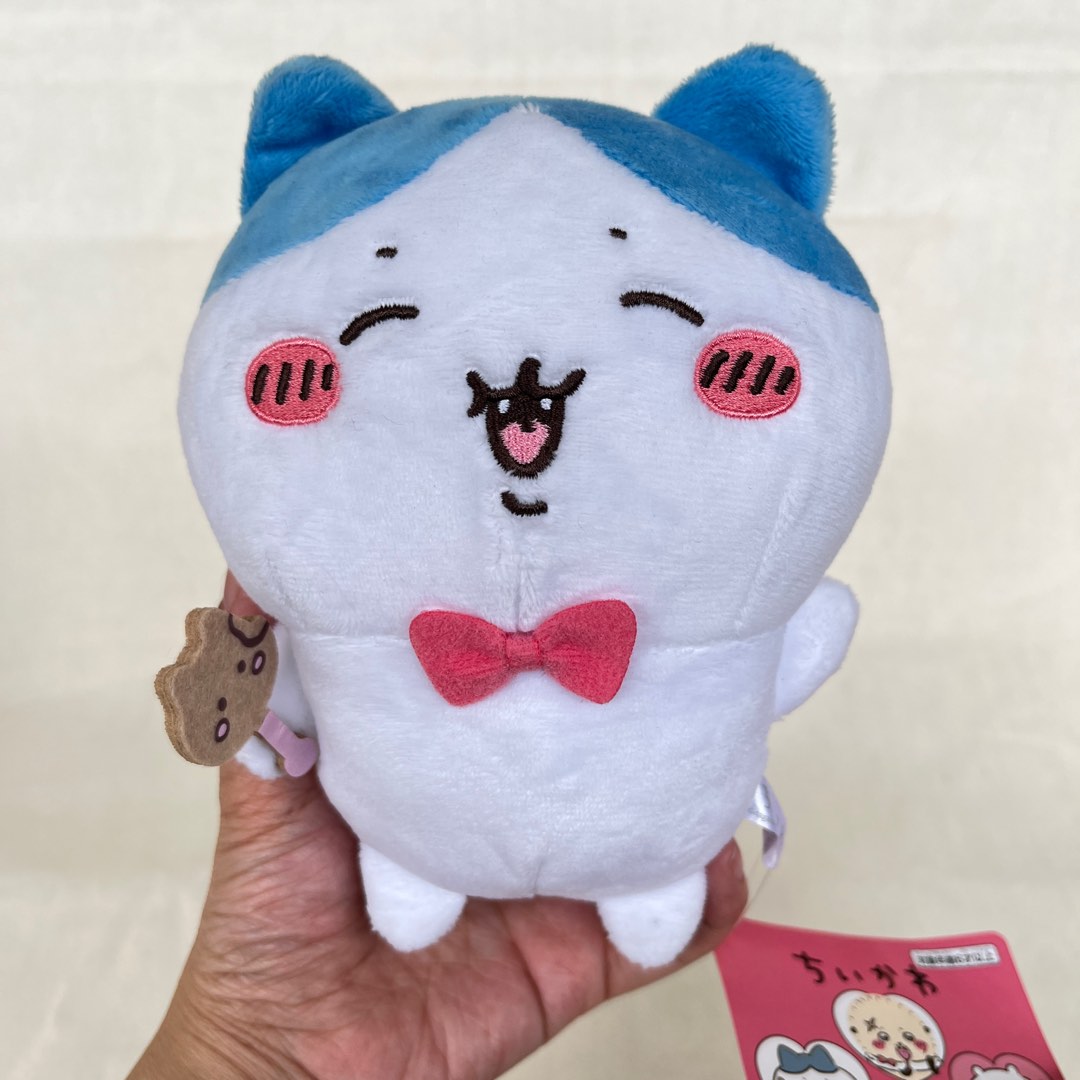 Hachiware Chiikawa with Ribbon Mascot Plushie Stuffed Toy, Hobbies ...