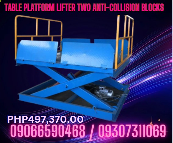 Hydraulic Scissor Table Platform Lifter Two anti-collision blocks ...
