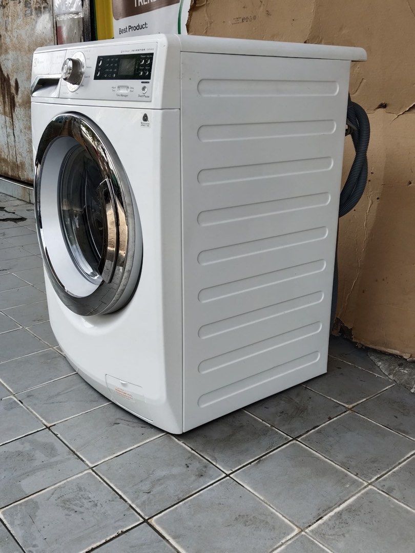 Inverter front load hot washer Electrolux 9kg washing machine mesin ...