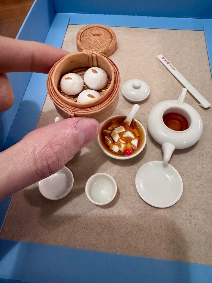 Kaiyodo Miniature Chinese Dim Sum Tea Set Dollhouse (Rare), Hobbies ...