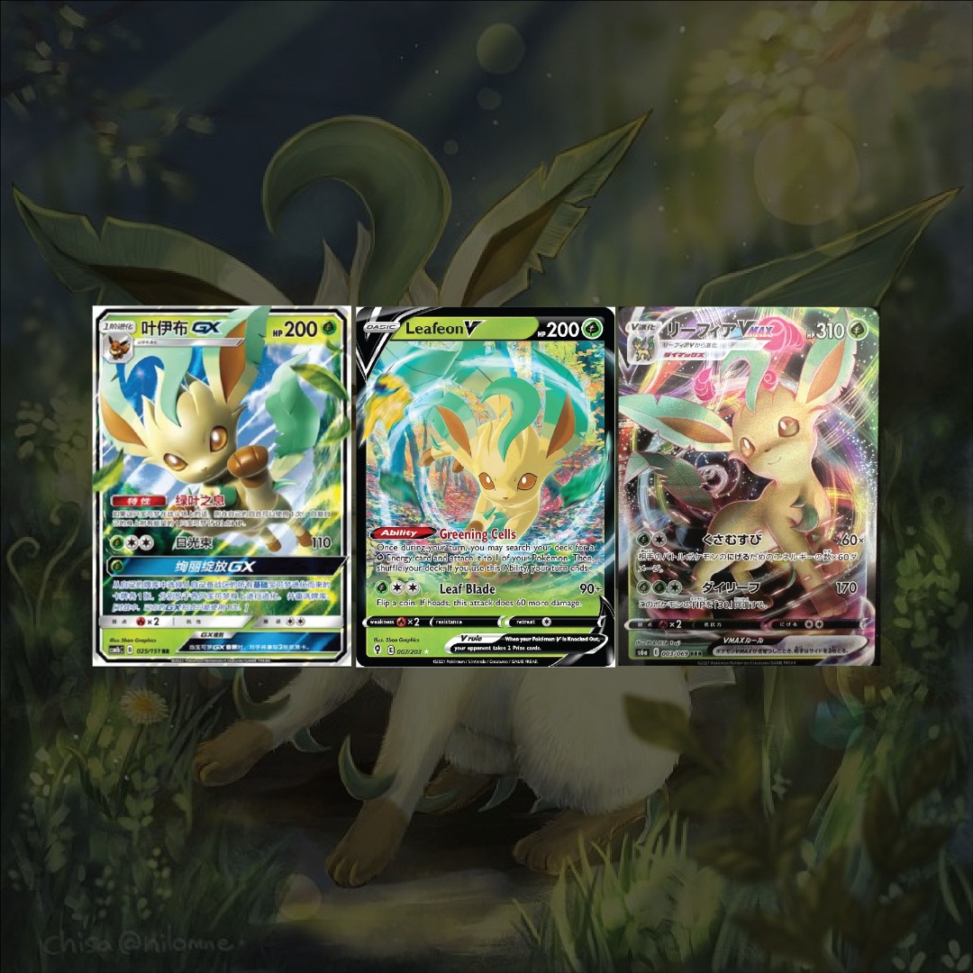 [Leafeon] Pokemon TCG Leafeon Full Art Cards, Hobbies & Toys, Toys ...