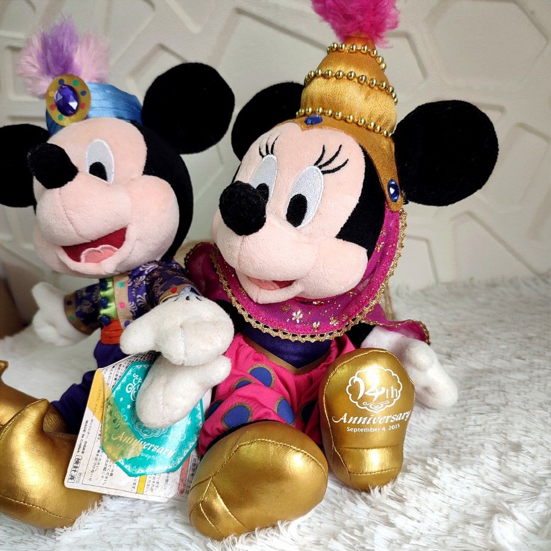 Mickey Mouse & Minnie Mouse Arabian Set Plush Tokyo Disney Resort With ...