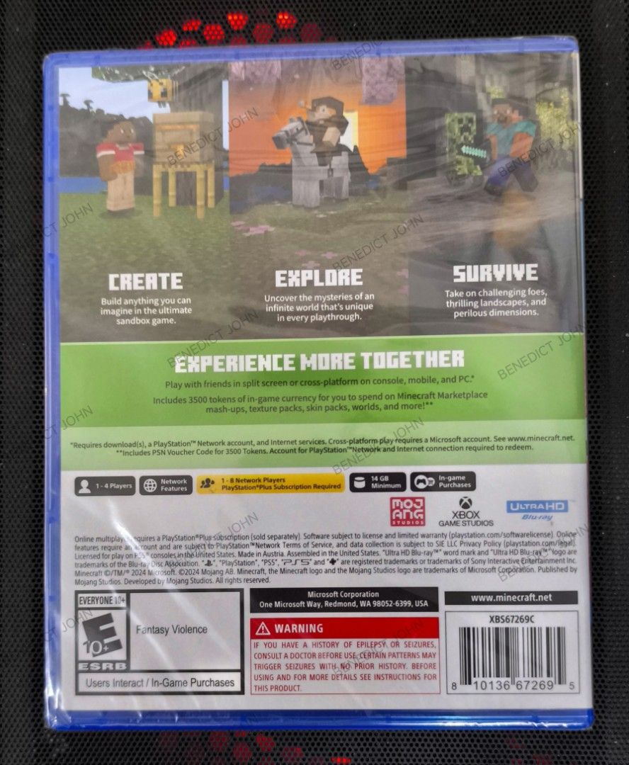 Minecraft PS5 Game Brand New Sealed for Sale or Swap, Video Gaming ...