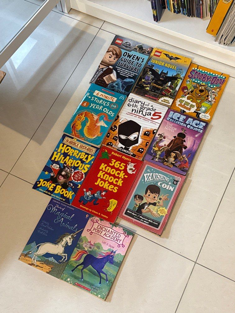 (MOVING) Lego books, Jokes, Horrible Histories, Magjcal Animals mixed ...