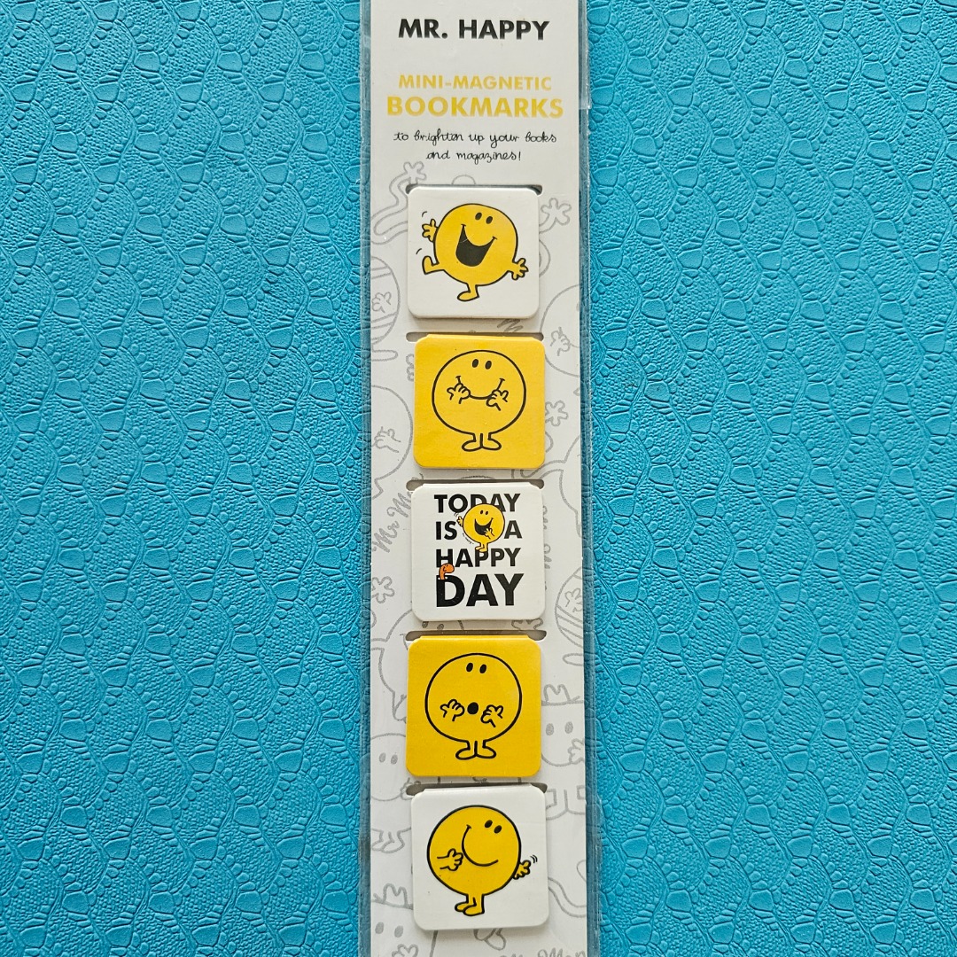 Mr Men Little Miss Mr Happy Set of 5 Mini Magnetic Bookmarks, Hobbies ...