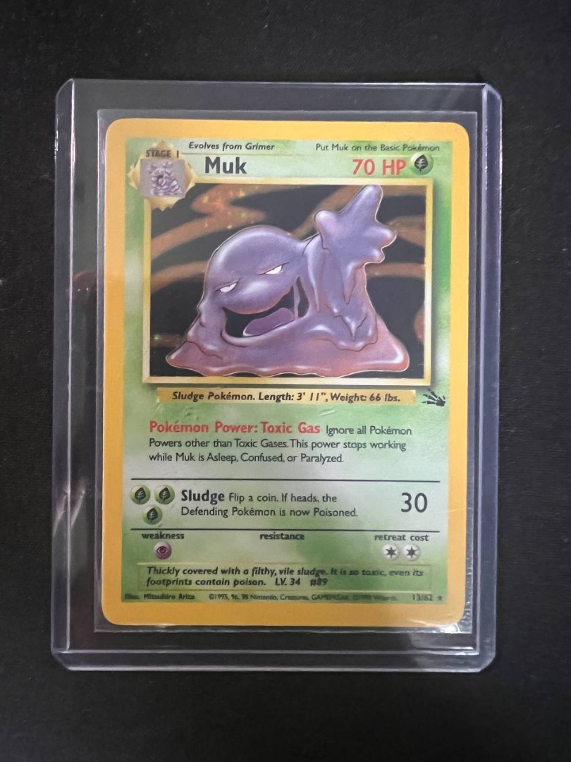 Muk #13 Pokemon Fossil, Hobbies & Toys, Toys & Games on Carousell