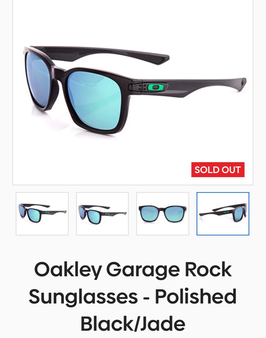 SALE ‼️ Oakley Garage Rock Sunglasses Wayfarer Black/Jade, Men's ...