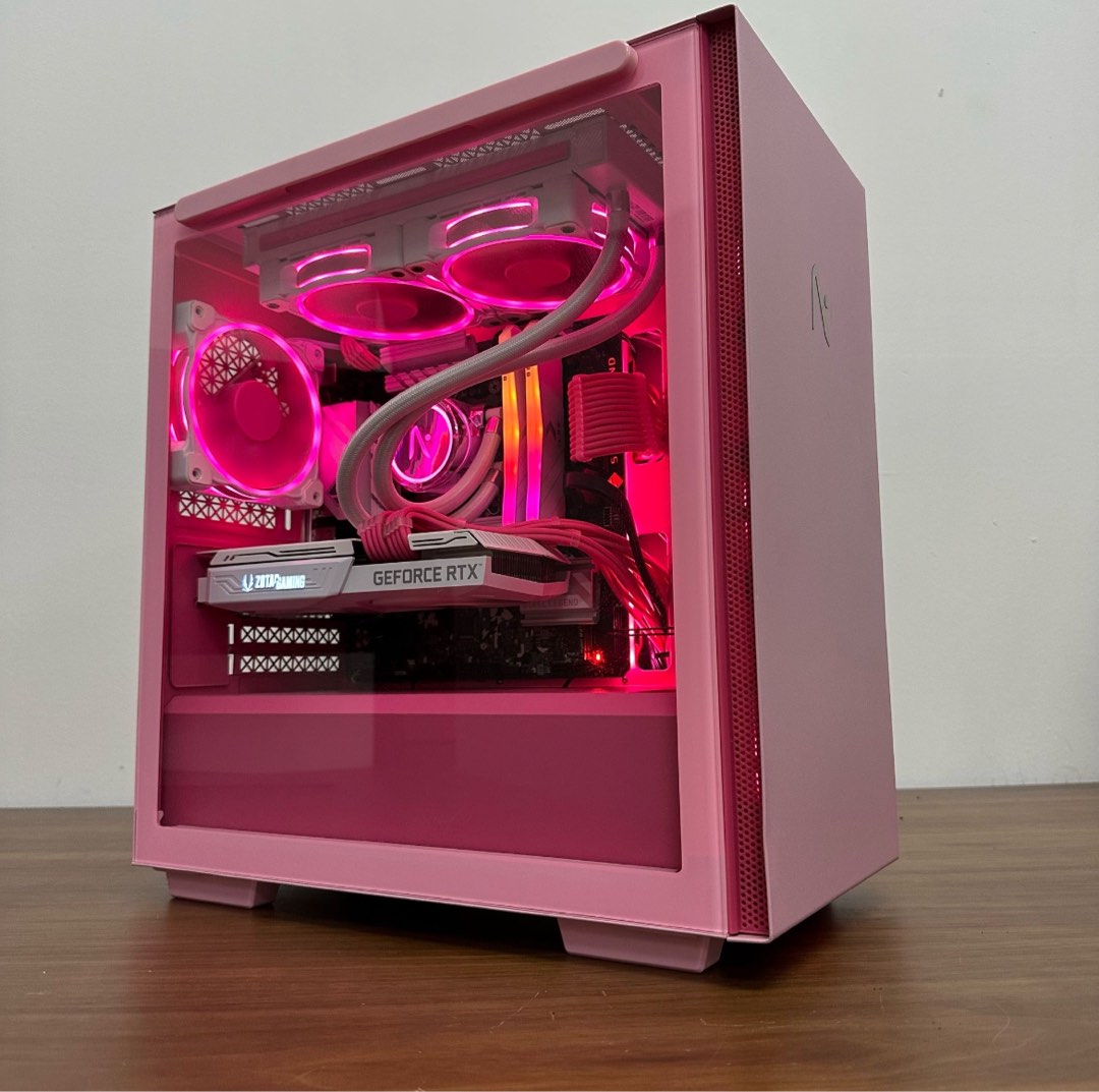 Pink Gaming Desktop RTX 3070 with Intel core i7-12700F, Computers ...