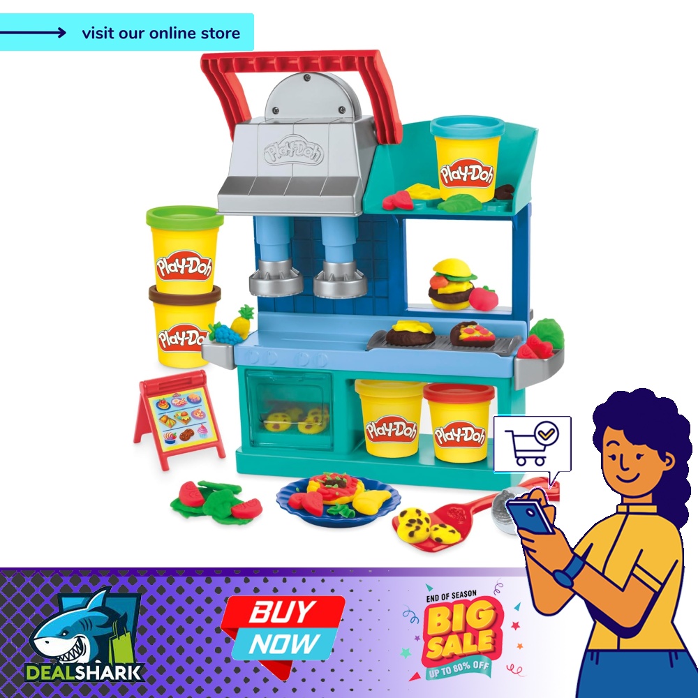 Play-Doh Kitchen Creations - Busy Chef's Restaurant Playset, 2-Sided ...