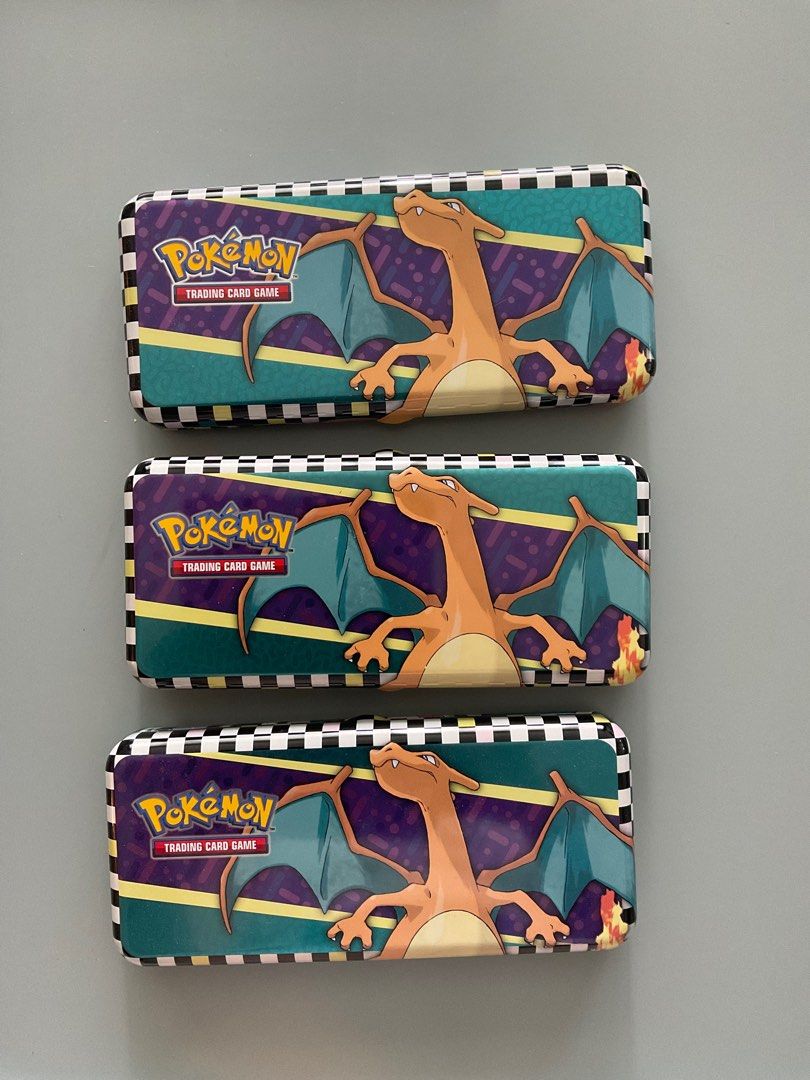 Pokemon Charizard Pencil case metal tin TCG no cards koraidon Miraidon ...