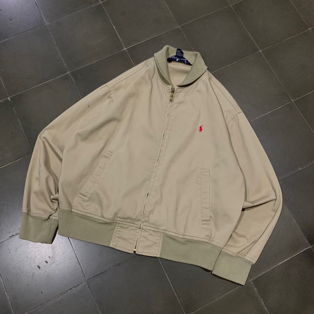 polo ralp lauren jacket, Fesyen Pria, Pakaian , Atasan di Carousell