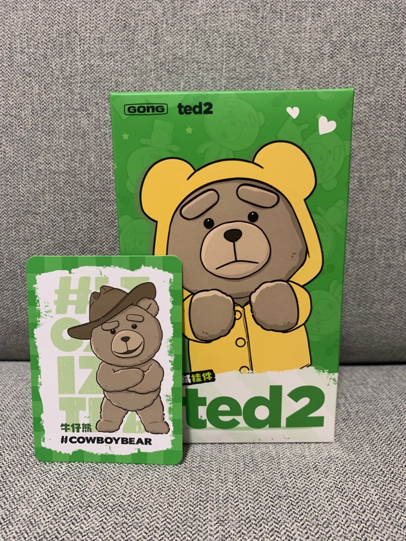 POPMART TED 2 Action Plush Pendant ( Cowboy Bear ), Hobbies & Toys ...