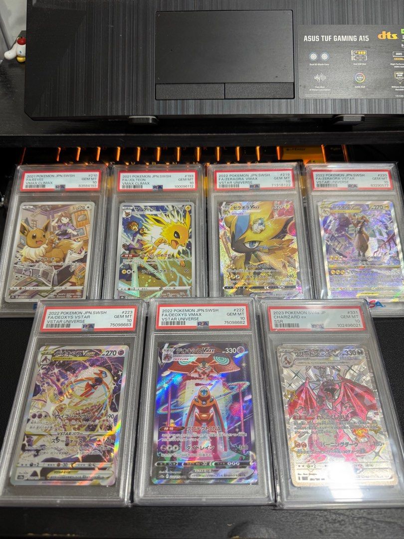 PSA 10 Pokemon slabs charizard deoxys Zeraora eevee jolteon chr vstar ...