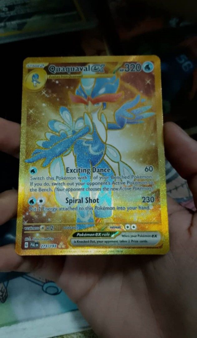 Quaquaval ex gold pokemon card, Hobbies & Toys, Toys & Games on Carousell