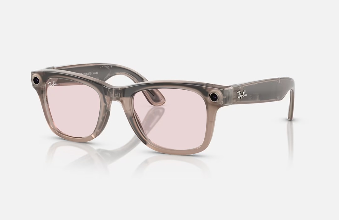 Rayban Meta AI Sunglasses, Shiny Warm Stone See-through frames, Men's Fashion, Watches ...