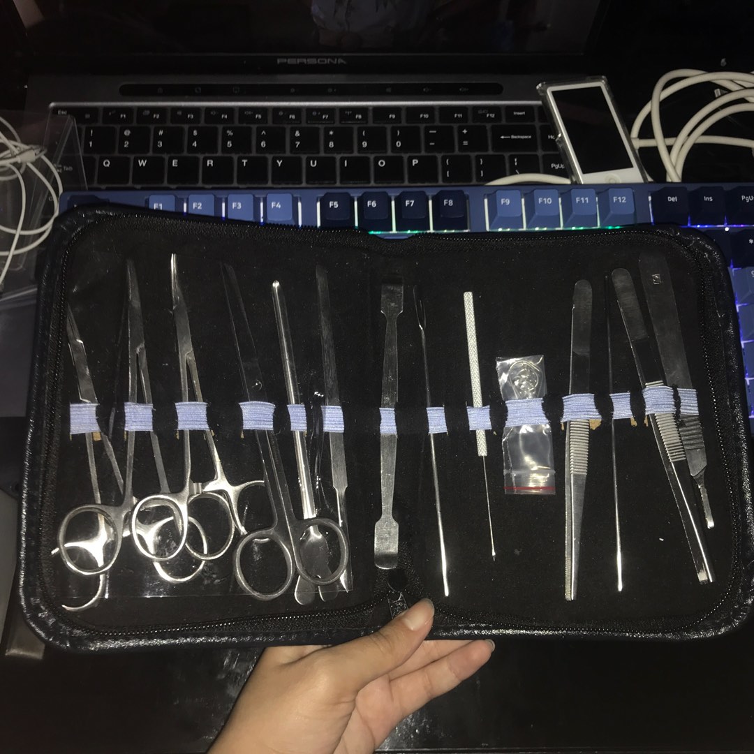 secheron 14 pcs dissection dissecting kit pouch, Health & Nutrition ...