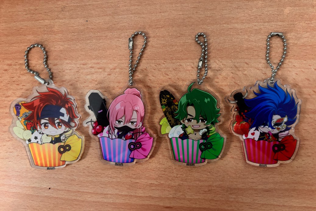 Sk8 the Infinity keychain (Reki, Joe, Cherry, ADAM), Hobbies & Toys ...