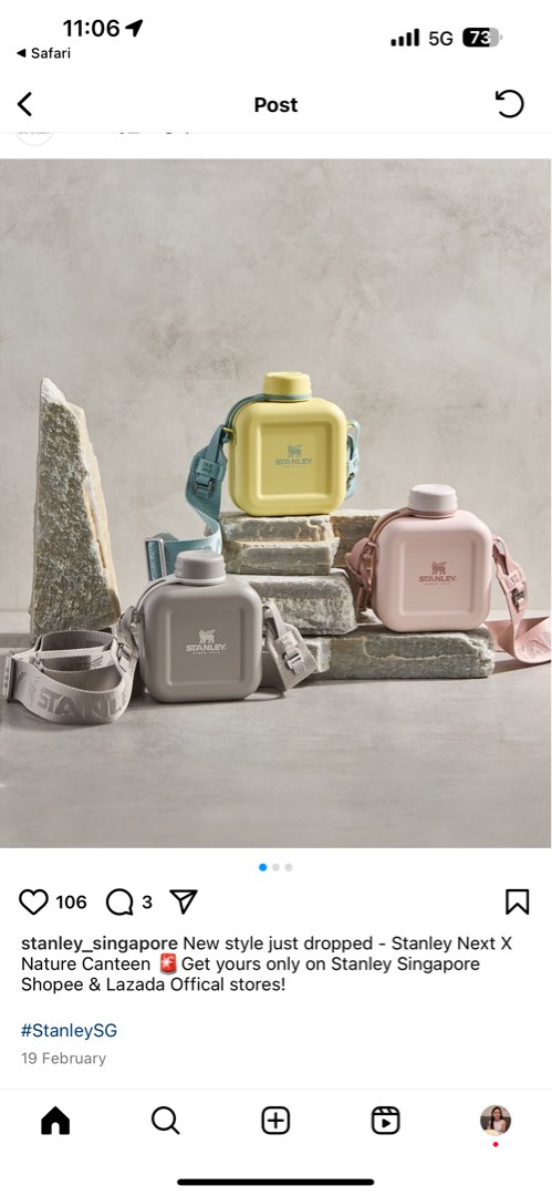 Stanley Next x Nature Canteen 25 Oz/16 Oz, Furniture & Home Living ...